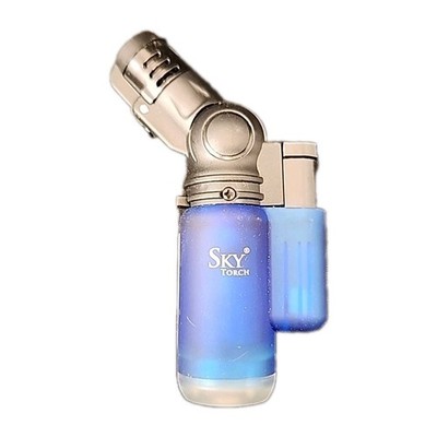 Sky Torch Mini Swivel Angle Torch Refillable Windproof Butane BLUE Jet ...