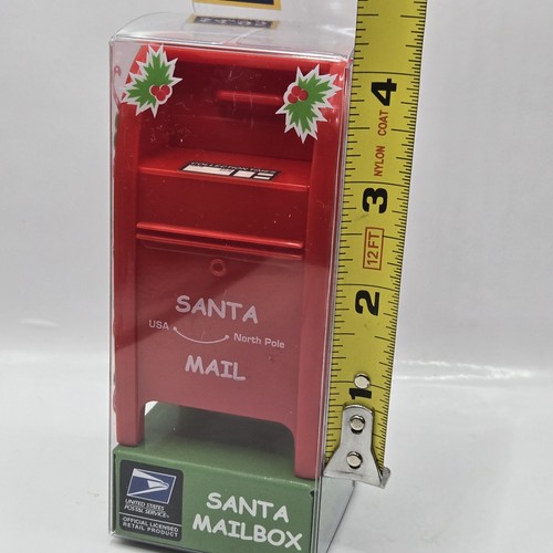 Rare Miniature Red Mailbox USPS LETTERS TO SANTA COIN BANK 4" Plastic ...