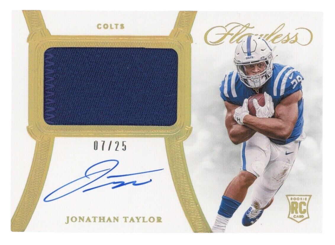 2020 Panini Flawless - Rookie Patch Autographs #RPA-16 Jonathan Taylor ...