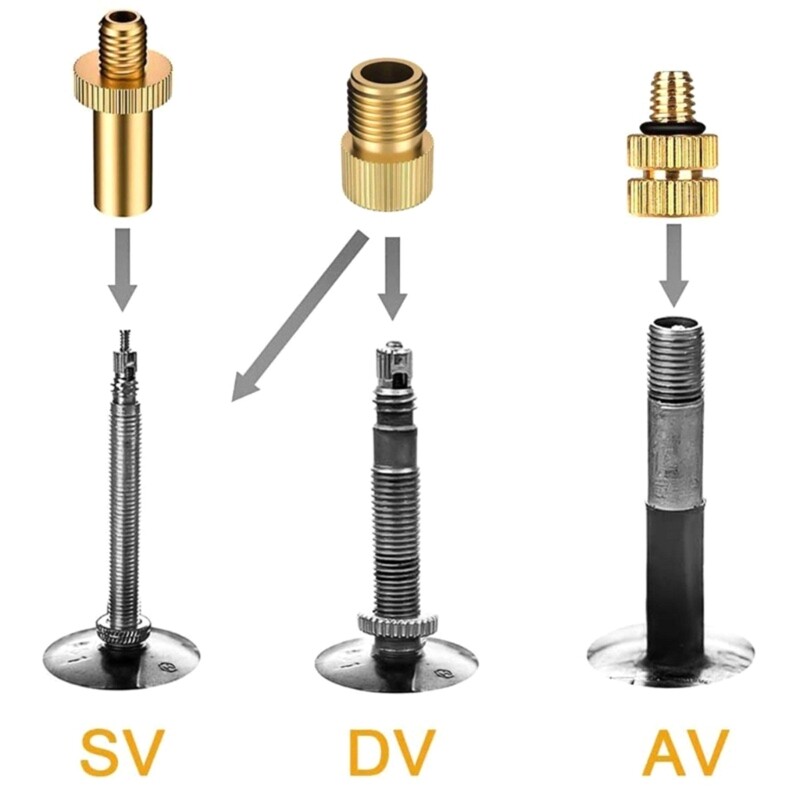 Balls Needle Nozzle Inflator Adapter Bike Tire Valves Adapters Easy to ...