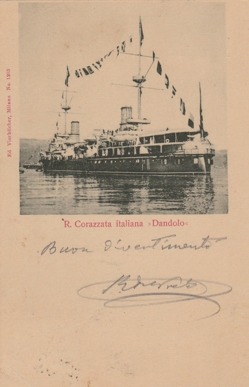 5214) R. Corazzata Italiana "Dandolo" - viaggiata 1900 | eBay