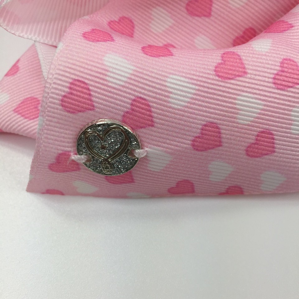 JoJo Siwa Signature Collection pink+white Hearts BEAUTIFUL Ribbon 8 ...
