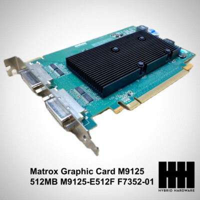 Matrox Graphic Card M9125 512MB M9125-E512F F7352-01 Pci-E 2xDVI-I ...