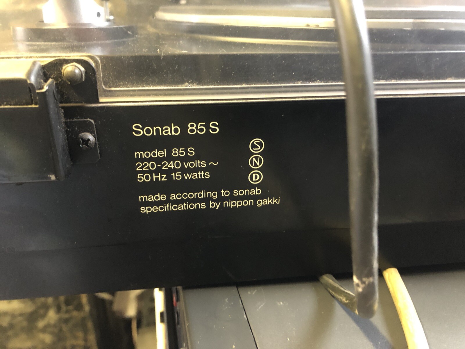 Vintage Sonab 85s Turntable Working Order Belt Drive 2 Speed Automatic ...
