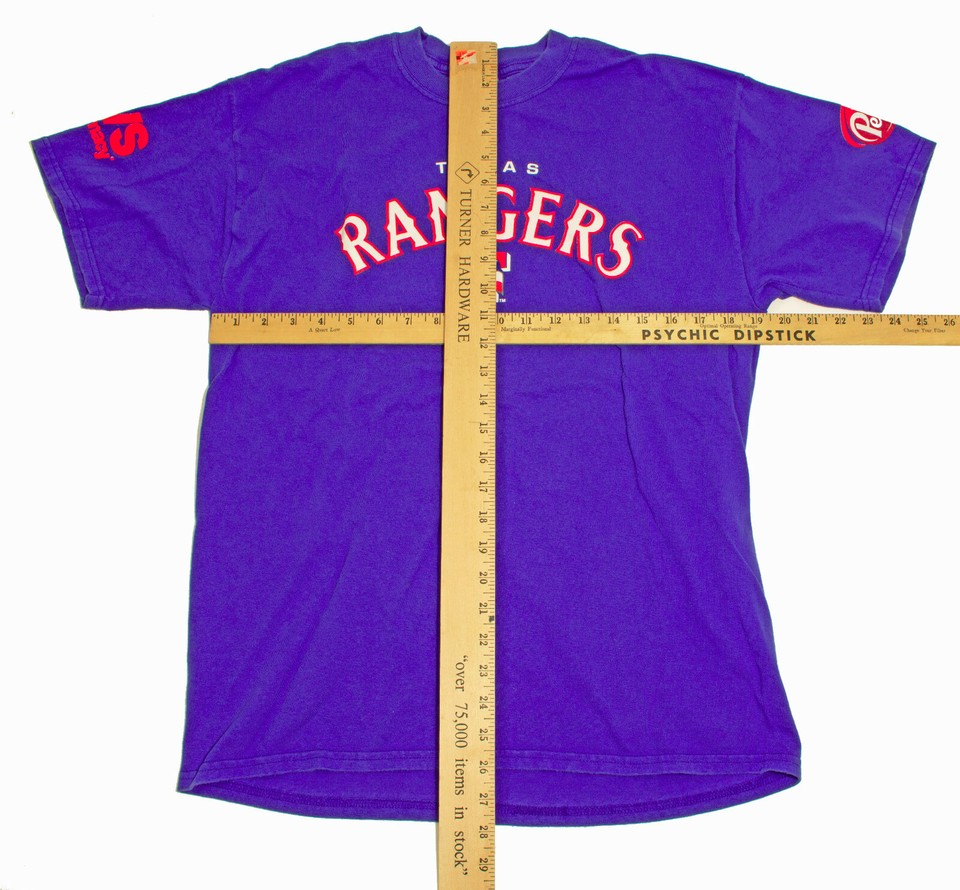 Texas Rangers MLB Blue T Shirt Dr Pepper CVS Logos US L | eBay