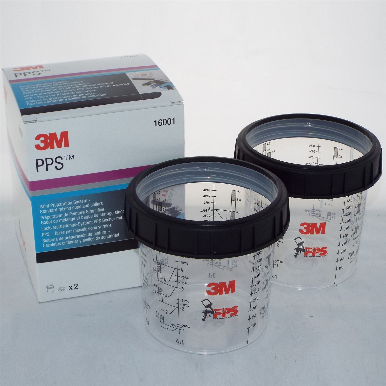 3M 16001 PPS Paint Preperation System Standard Spray Paint Mixing Cup ...