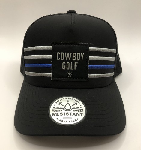 Hooey Men's Cowboy Golf Black Thin Blue Line Trucker Cap 2230T-BK New ...