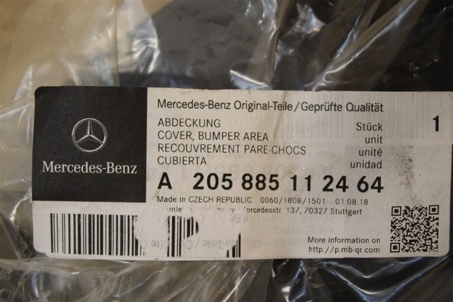 Mercedes-Benz C Class W205 Holder Cover Bumper Rear Left A2058851124 ...