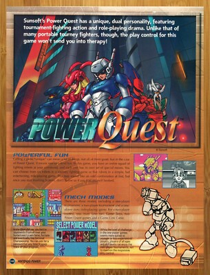 1999 Power Quest Game Boy Color Print Ad/Poster Authentic Video Game ...