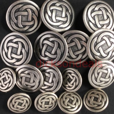 6 Celtic Knot Metal Buttons 15mm 19mm or 23mm , 10% Off for two packs ...