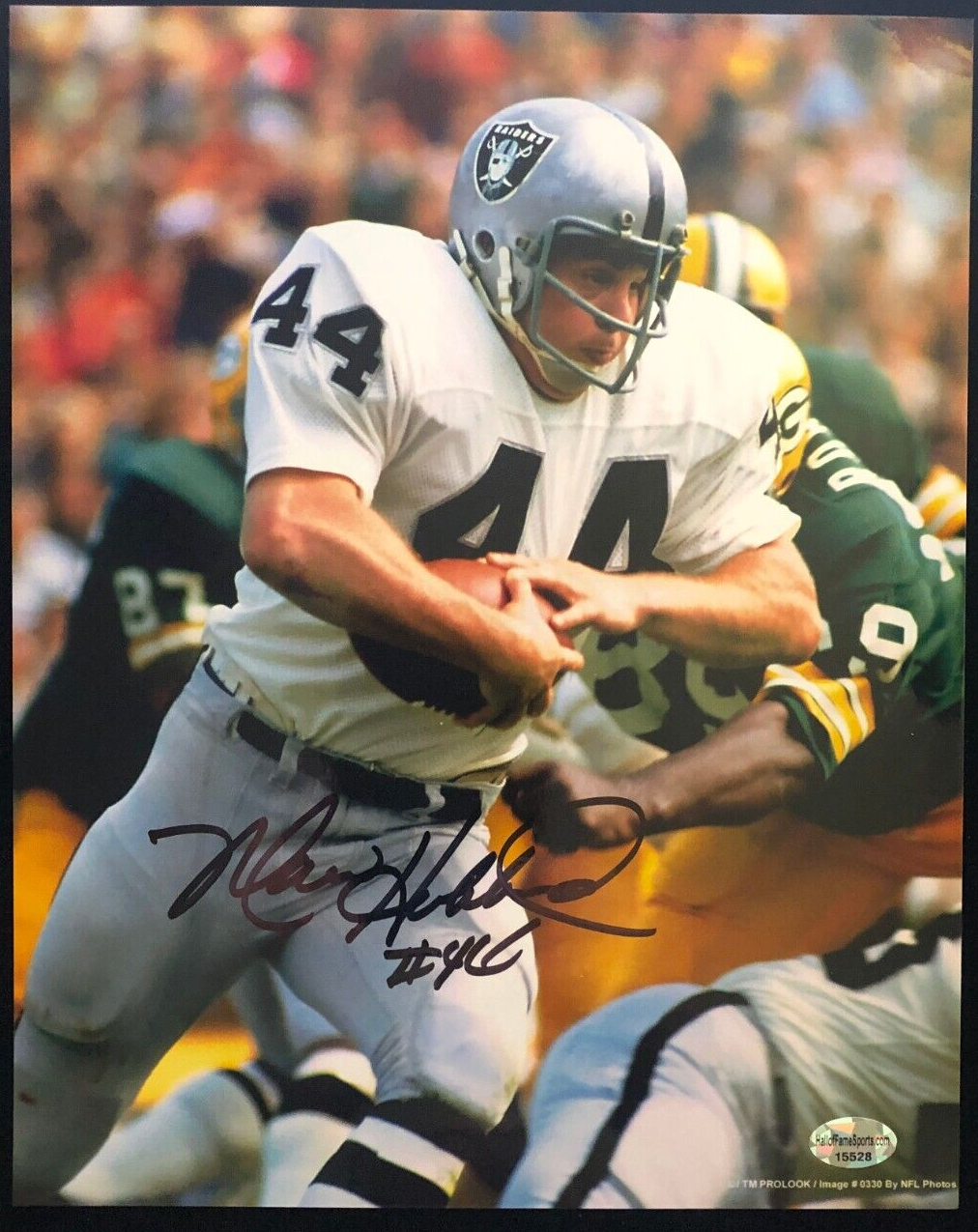 Marv Hubbard Signed Autographed Game Action Photo - COA - Oakland ...