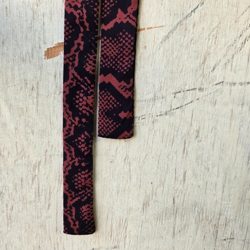 Vintage 1980s Snake Print Tie 65" Red and Black Mens Necktie Snakeskin ...