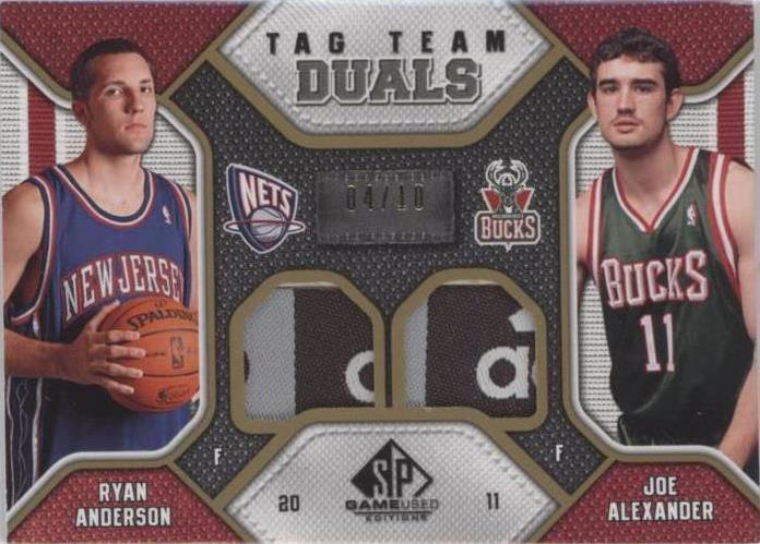2009-10 SP Game Used - Tag Team Duals Ryan Anderson, Joe Alexander #TD ...