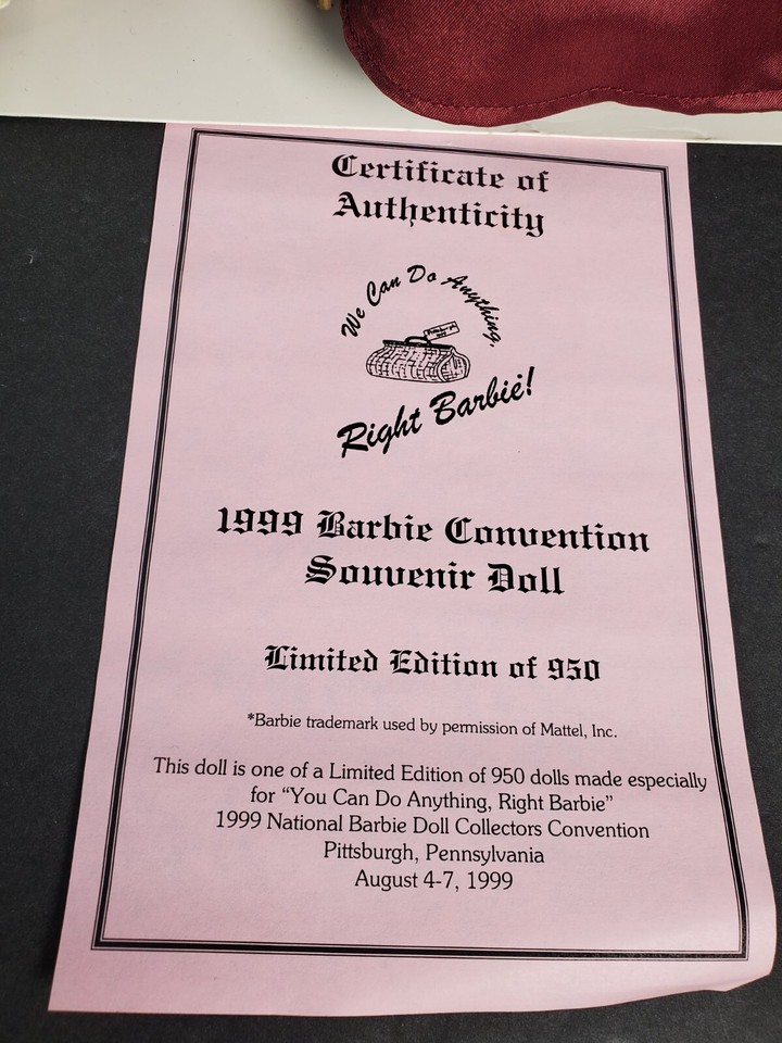 NEW 1999 We Can Do Anything Right Barbie Doll National Convention ...