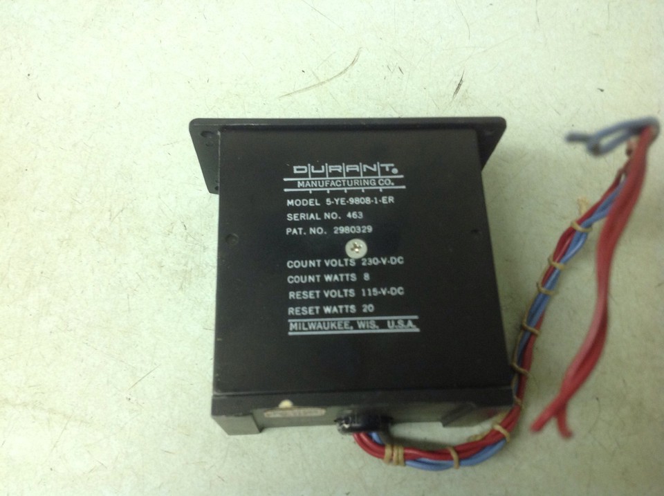 DURANT MODEL 5-YE-9808-1-ER HI SPEED ELECTRIC COUNTER | eBay