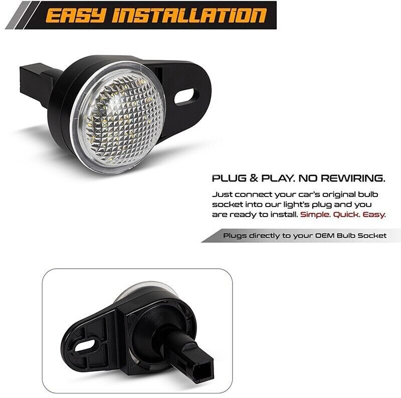 For 1999-2019 Jeep Dodge Ram Interior Ice Blue LED Courtesy Footwell ...