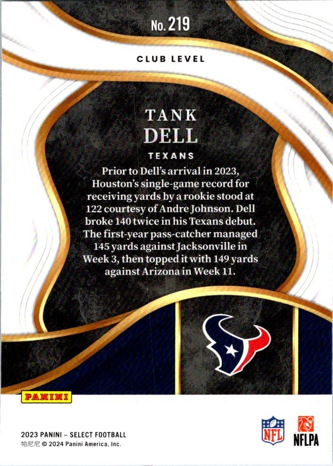 2023 Panini Select #219 Tank Dell | eBay