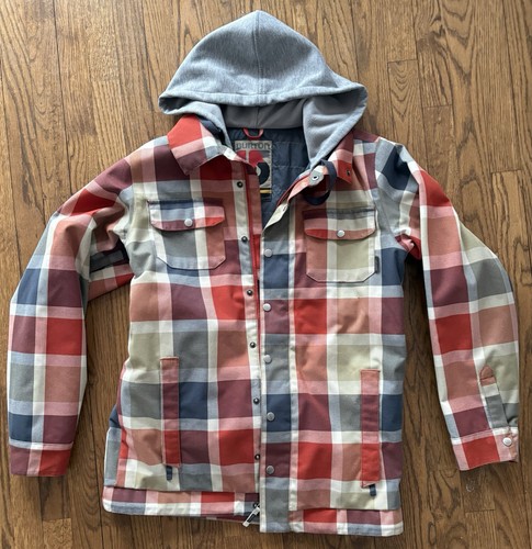 Burton Dryride Plaid Ski Jacket Hooded Men’s Small Winter Jacket | eBay