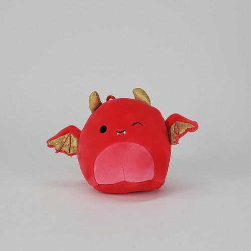Squishmallow 3.5" Karlie Devil Red Vampire Bat Winged Halloween Clip ...