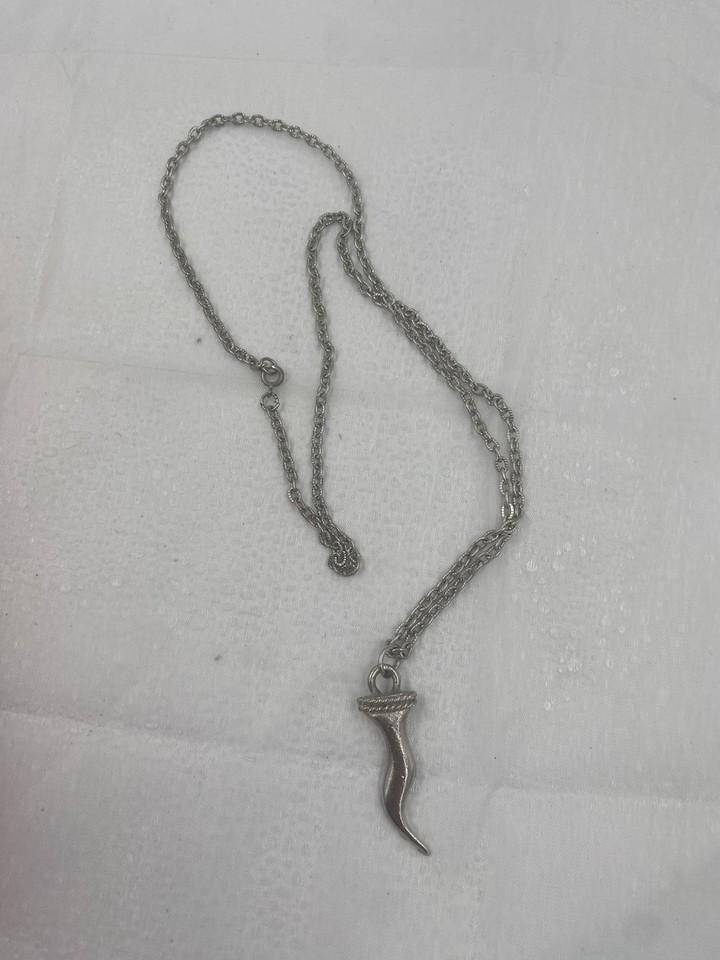 italian horn necklace in Solid Sterling Silver Cornicello Corno | eBay