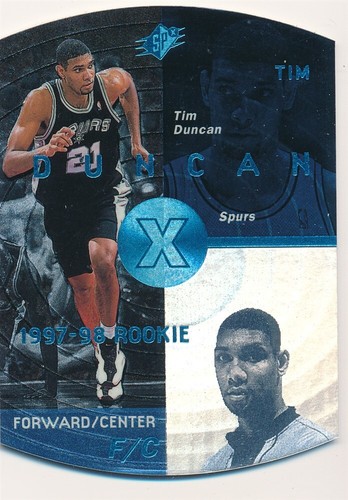 TIM DUNCAN 1997-98 SPX #37 RC ROOKIE DIE-CUT SAN ANTONIO SPURS MINT | eBay