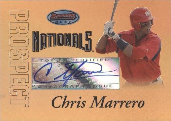2007 Bowman's Best - Prospects Autograph Chris Marrero #BBP54 Gold /50 ...