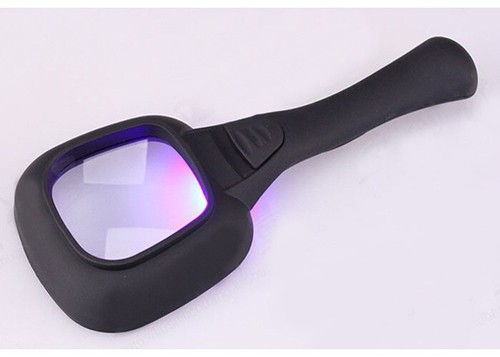 KA 6 LED Light 7X Handheld Illuminated Magnifying Glass Magnifier Lens ...