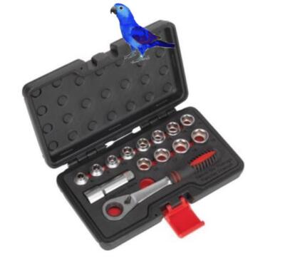 Sealey Socket Set 14pc Go-Through Low Profile Metric Ratchet Extension ...