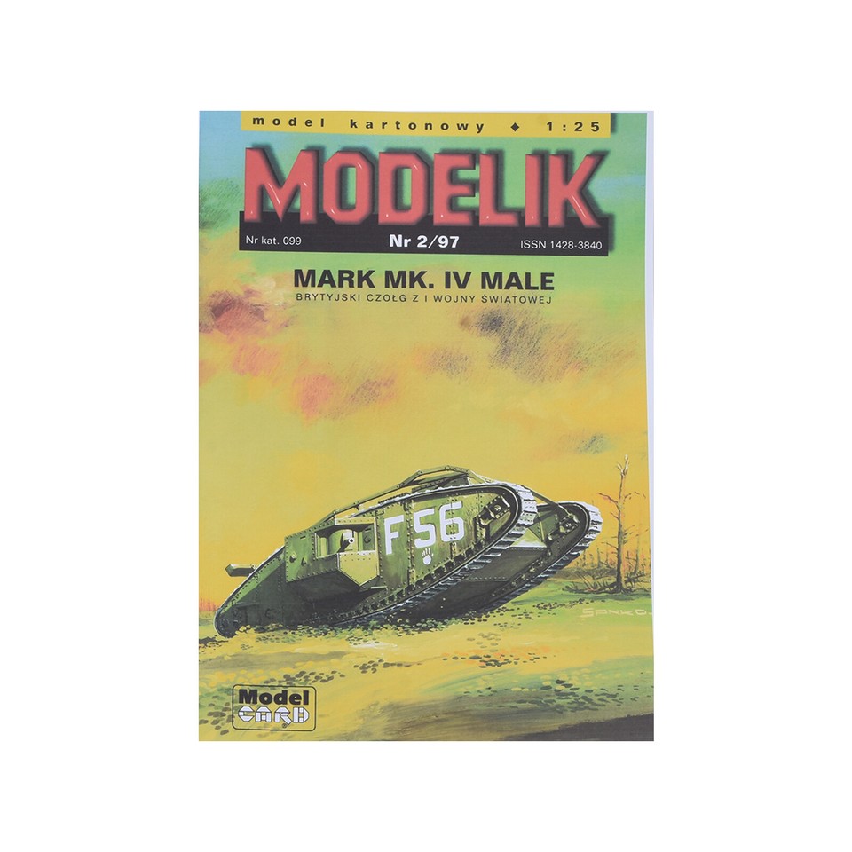 1/25 Scale UK Mark Mk IV Male Tank Model Set Military Puzzle Kit DIY ...