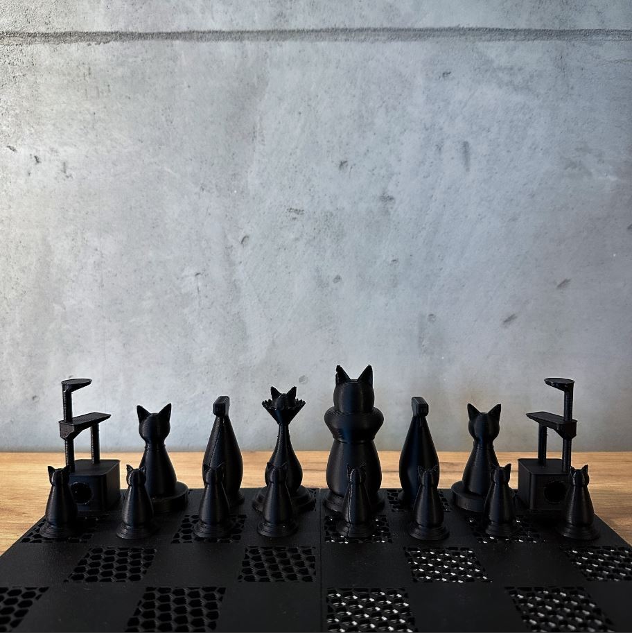 Cat Chess 3D Printed Board Game Pieces 'The Cats Of Chess' | eBay UK