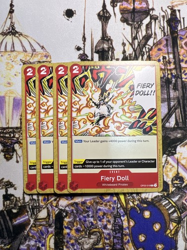 One Piece TCG Fiery Doll OP03-019 C Play Set (x4 Cards) | eBay