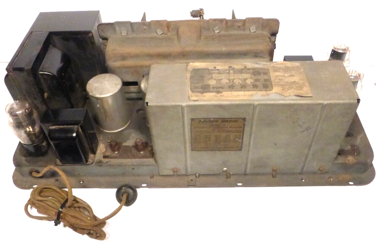 #1 - vintage PHILCO 76 CONSOLE: Untested CHASSIS w/ 7 TUBES & EASY ...