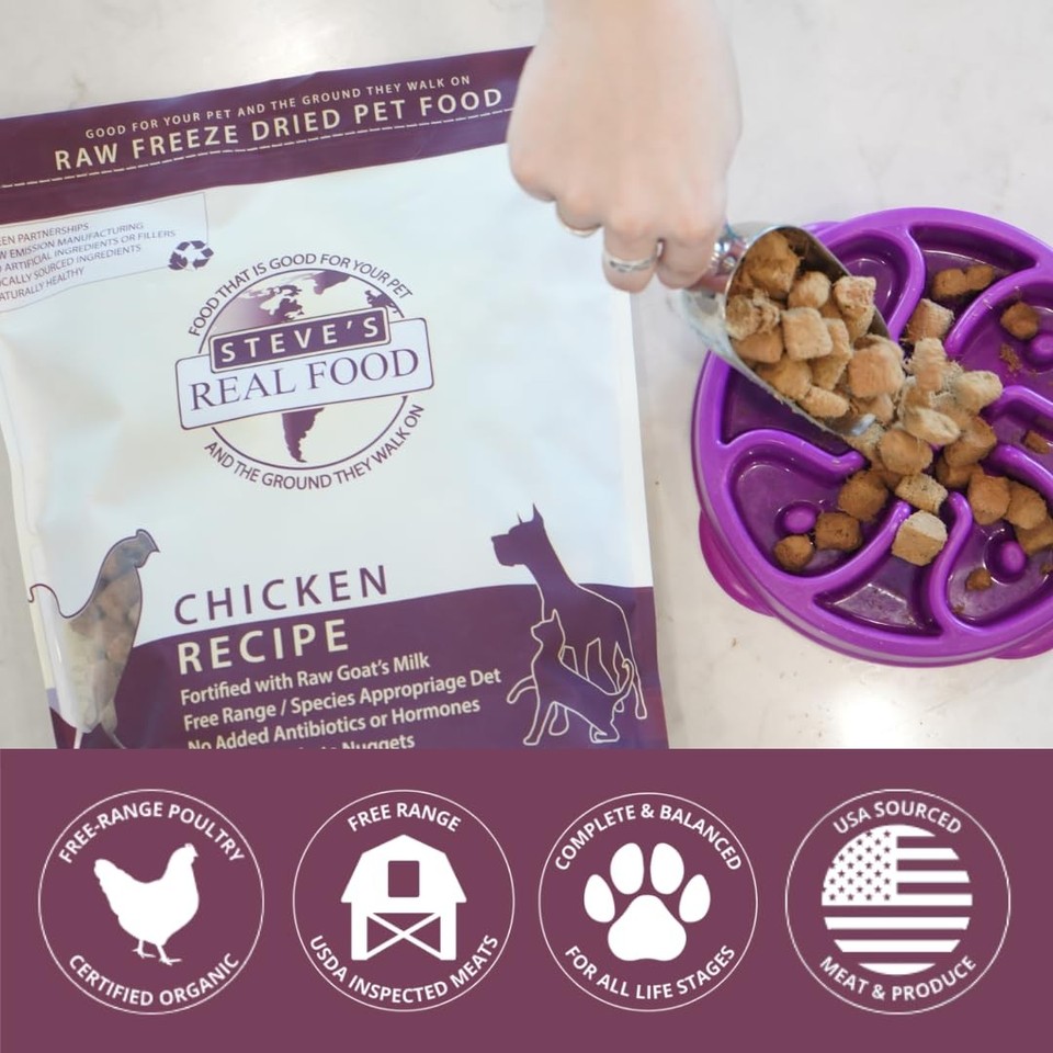 Steve's Real Food Freeze-Dried Raw Nuggets - Chicken 1.25 Pound (Pack ...