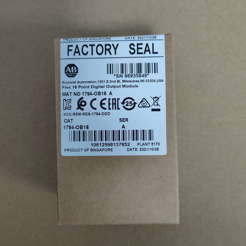 NEW Factory Sealed AB 1794-OB16 FLEX 16-Point Digital Output Module ...