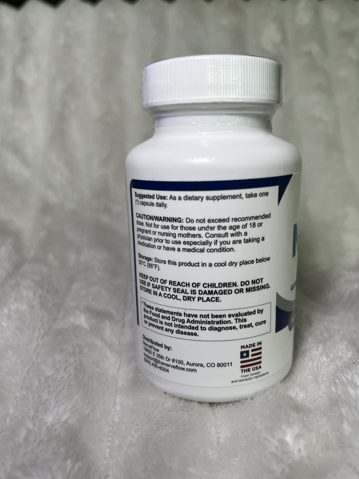 “NEW Sealed Nerve Flow Advanced Nerve Support Capsules – 30 ct Bottle ...