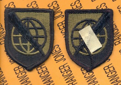 STRATCOM Strategic Command OD Green & Black BDU Duty uniform patch m/e ...