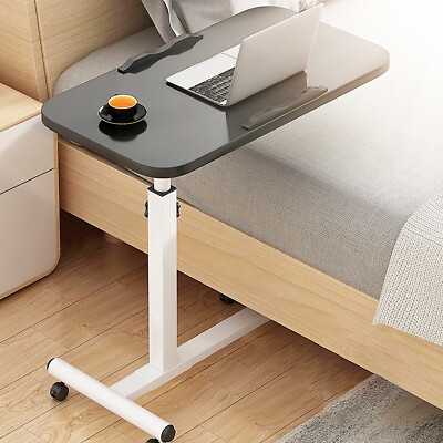 Height Adjustable Rolling Laptop Desk Over Bed Hospital Computer Table ...