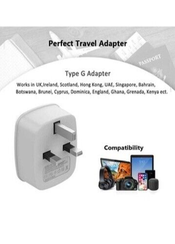 TESSAN US to UK Ireland Hong Kong Power Adapter, International Travel ...