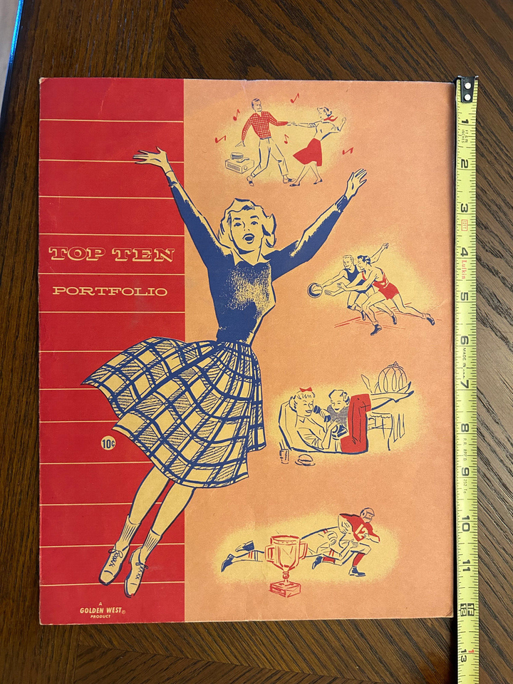Vintage VERY RARE Top Ten Portfolio School PEE CHEE Folder 1950s ...