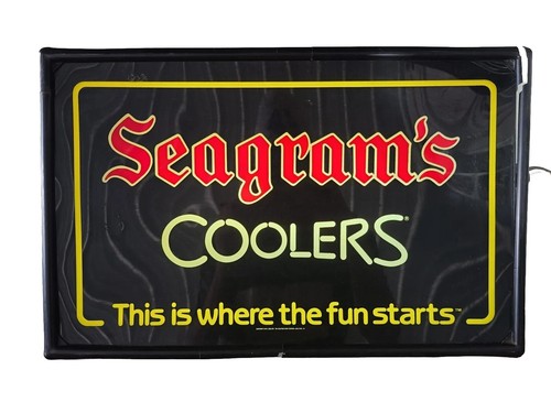 Vintage Seagram's Coolers This Is Where The Fun Starts Lighted Sign (22 ...