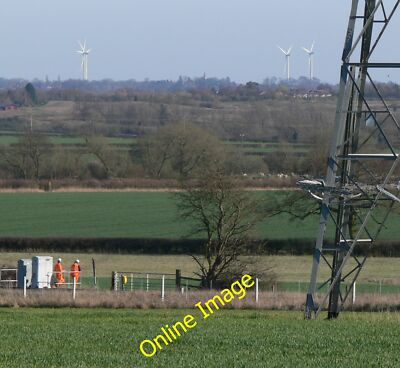 Photo 12x8 View towards Low Spinney Wind Farm Potters Marston The four ...