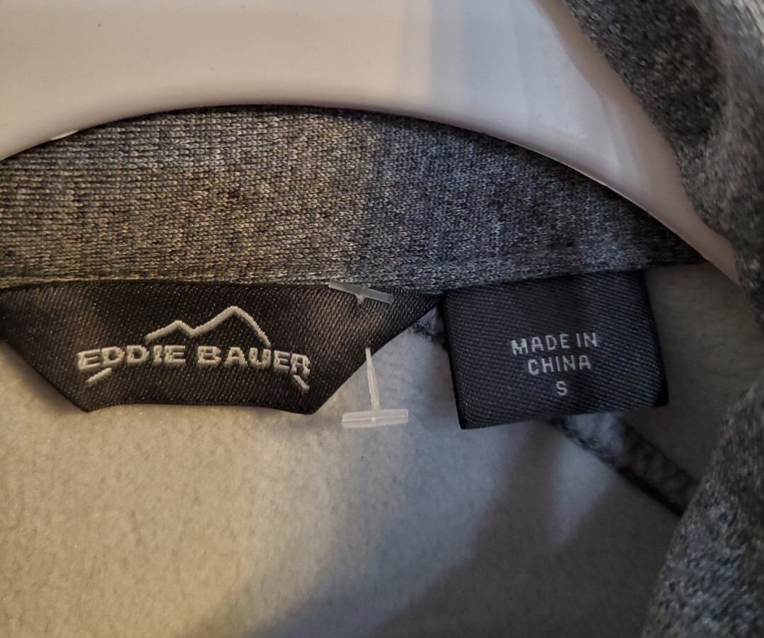 Eddie Bauer EB239 Full-Zip Heather Stretch Fleece Jacket - Grey Heather ...