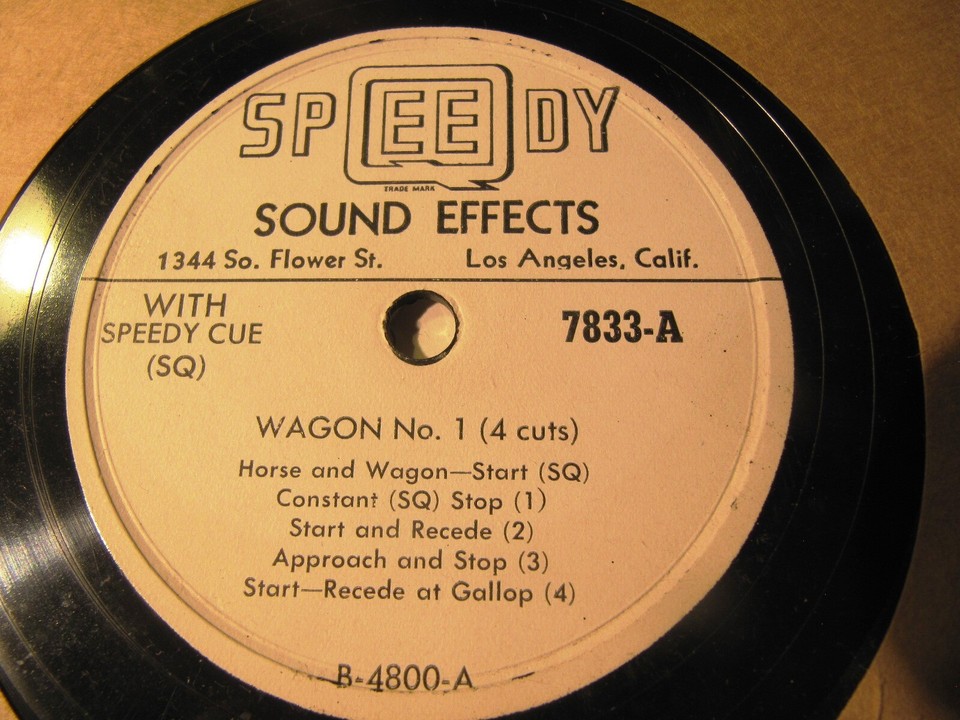 TV Radio SHOW SOUND EFFECTS Record Speedy Q Horse Drawn Buggy Wagon ...