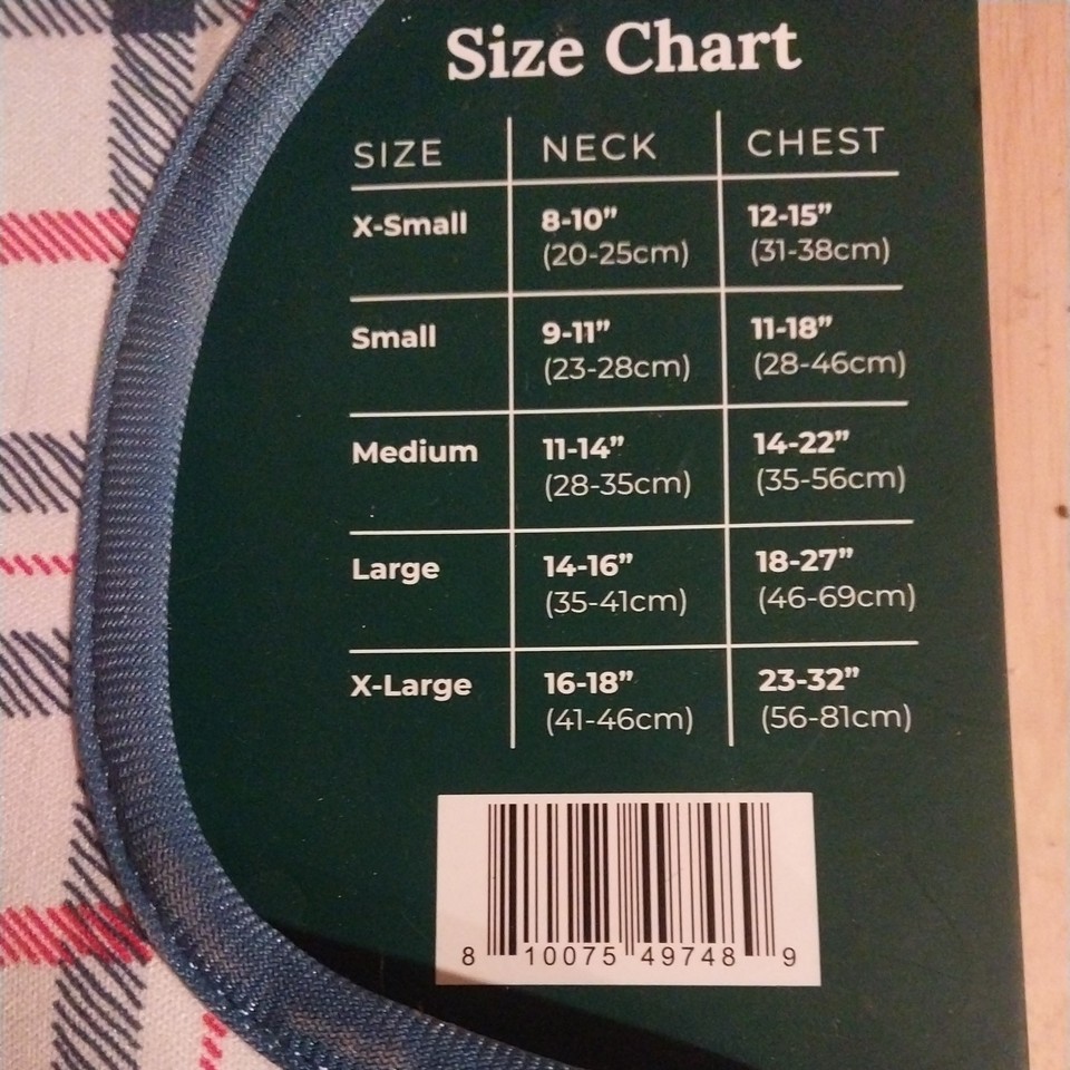 Lucy & Co XL Dog Harness NWT PLAID WINTER TREES Reversible ADJUSTABLE ...