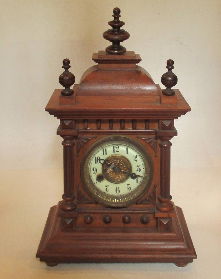 1930s German Antique Maute Wooden Case Table Clock Pendulum Machine | eBay