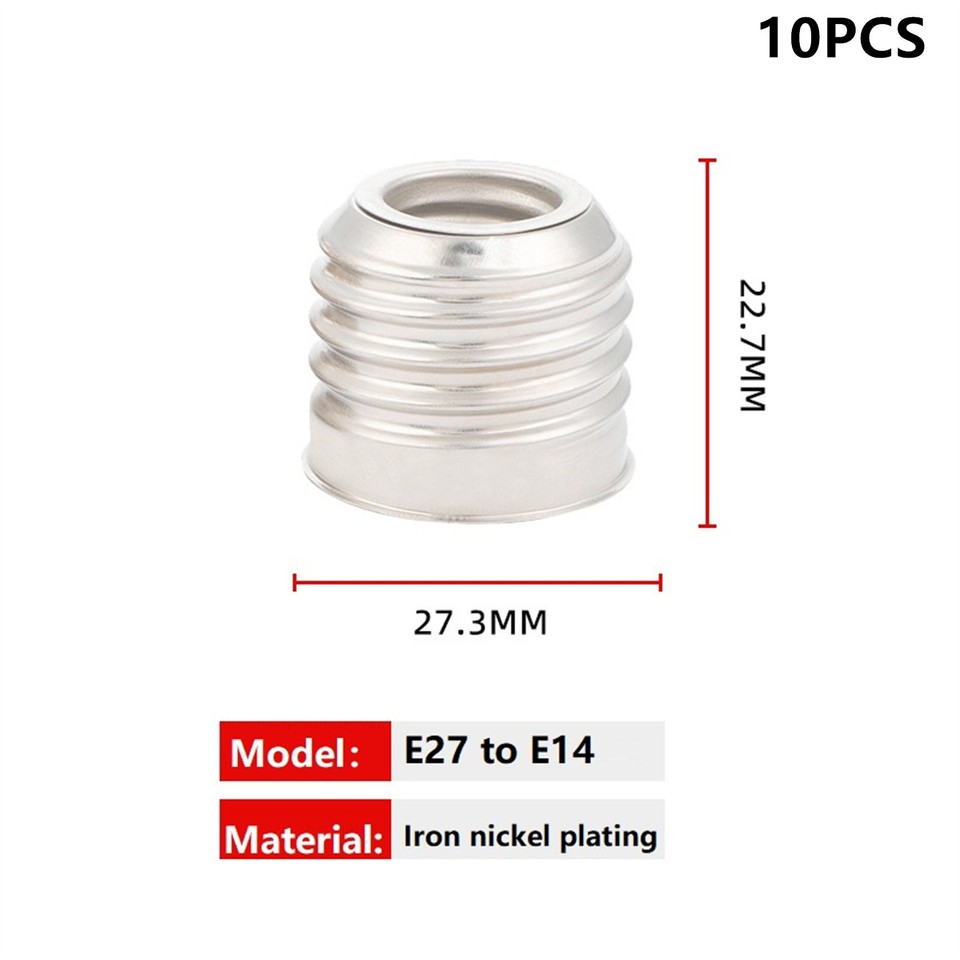 10PCS/Set E27 To E14 Lamp Socket Converter For Bulb Light LED Lighting ...