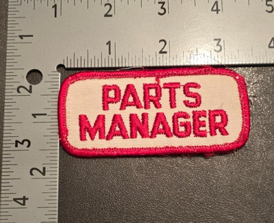 Vintage Parts Manager Patch Work Uniform Shop Garage Car Auto Mechanic ...