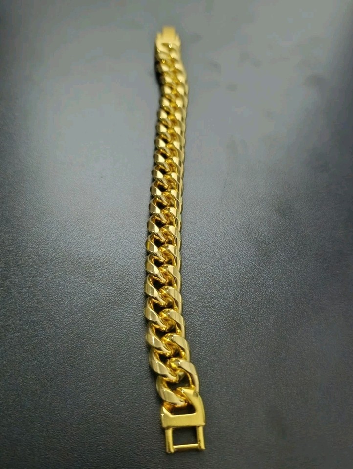 Bracciale Catena Cubana 12MM 20cm Di Lunghezza | eBay