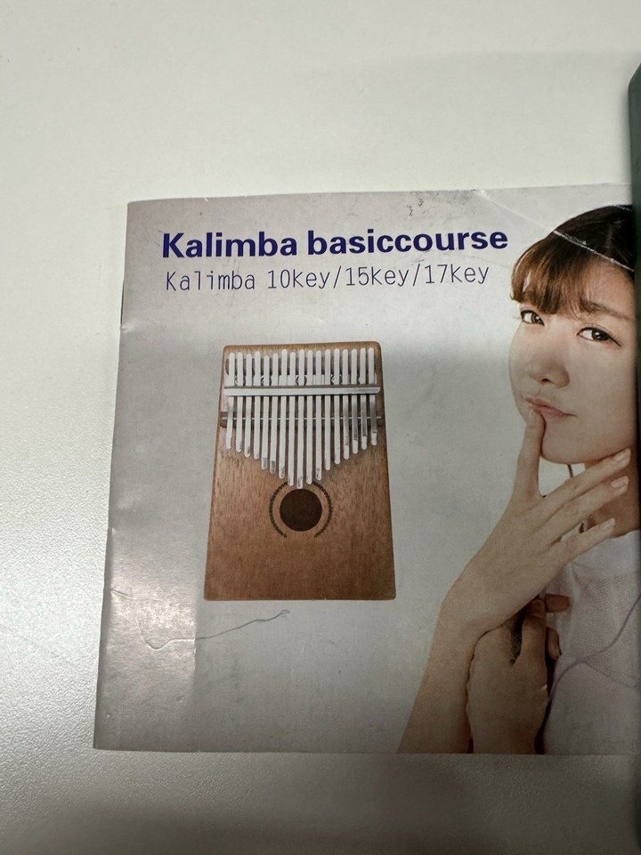 17 Key Kalimba Thumb Piano with Deer Head Stag Mahogany w/ Instructions ...