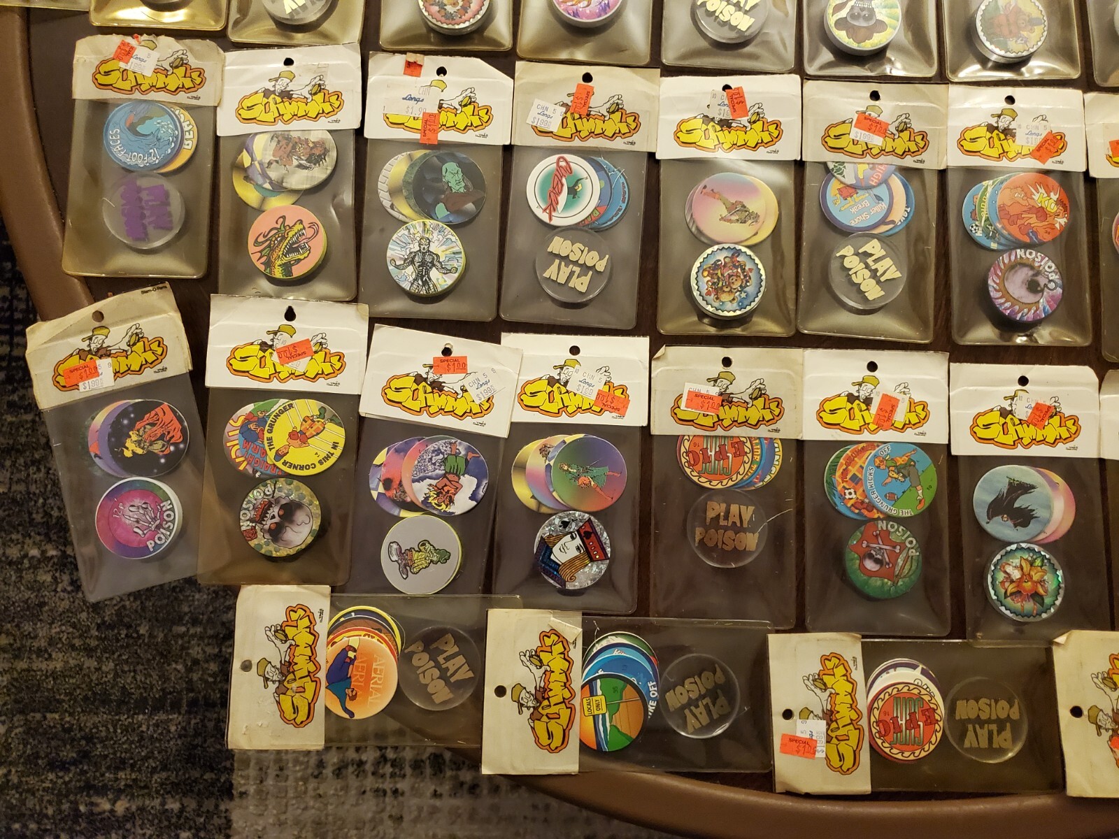 1 Pack of Vintage Milk Caps with Vintage Slammer - Very Rare 90s Pogs ...